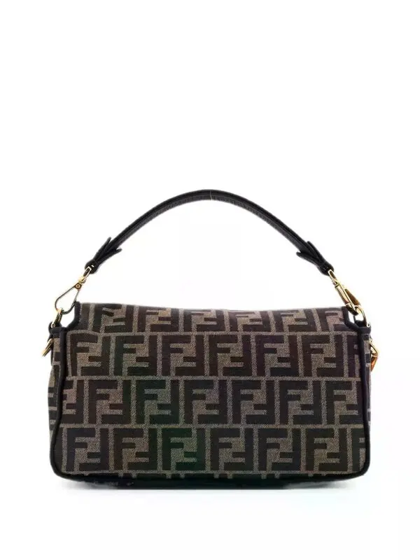 Fendi Zucca Canvas Baguette Nm Shoulder Bag