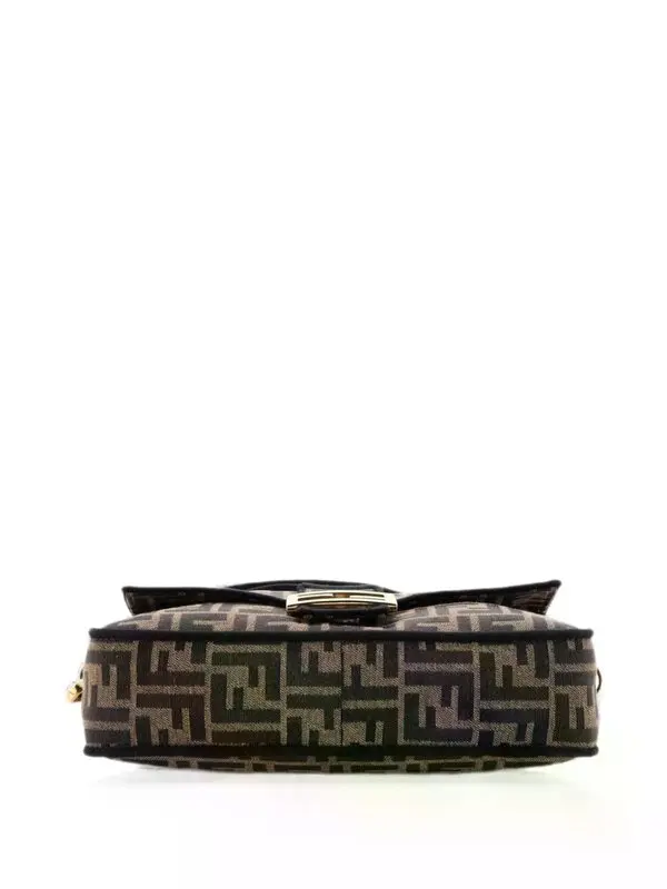 Fendi Zucca Canvas Baguette Nm Shoulder Bag
