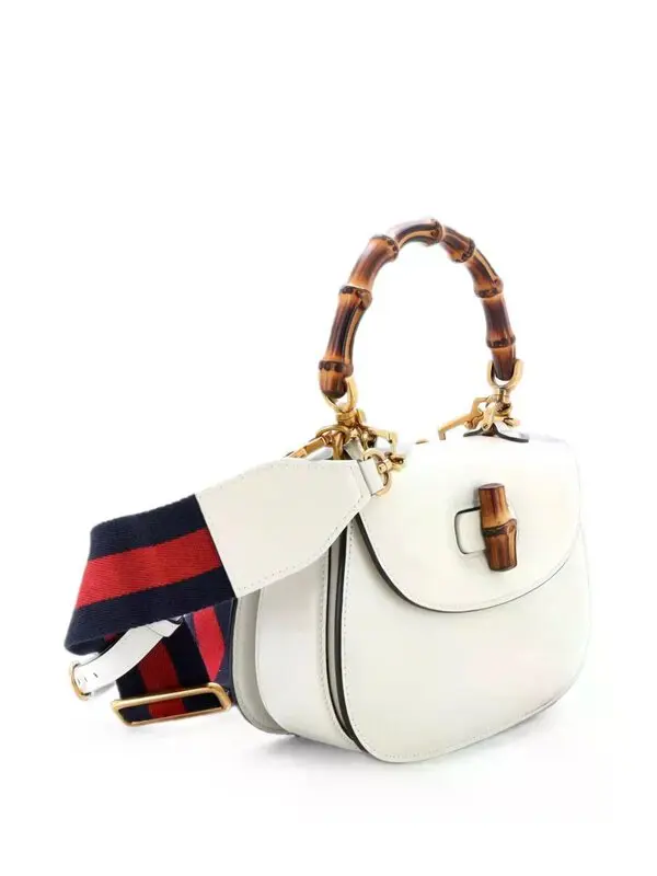 Gucci Bamboo 1947 Top Handle Bag Leather Small Satchel
