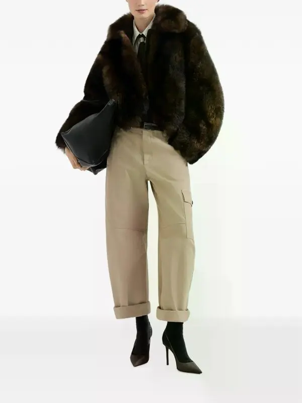 Brunello Cucinelli Monili Barrel-leg Cargo Pants - Neutrals