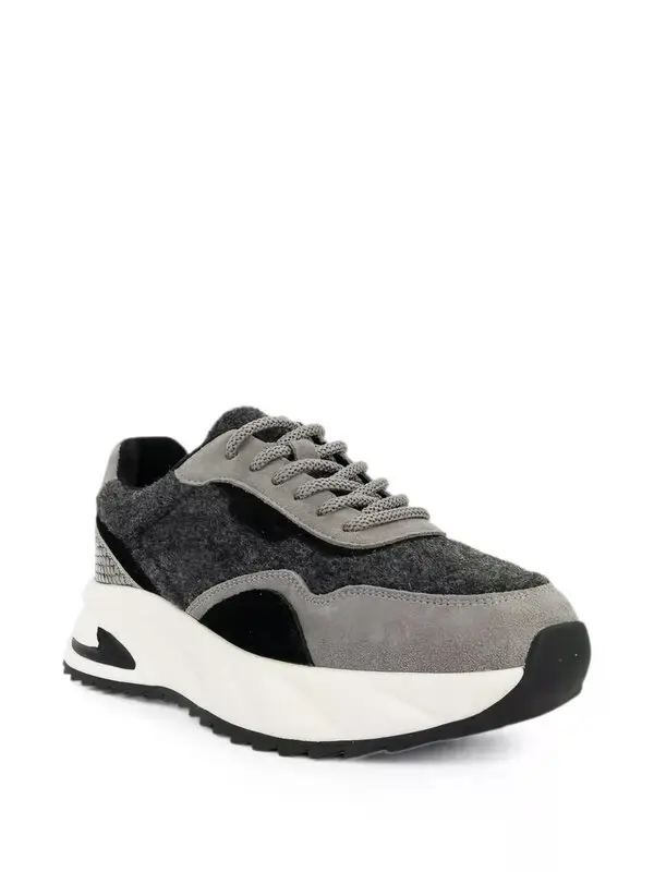 LINDA BAUMANN Panelled Snakeskin-effect Sneakers