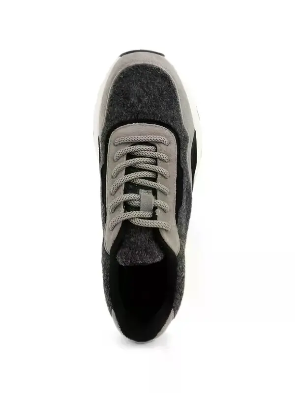 LINDA BAUMANN Panelled Snakeskin-effect Sneakers