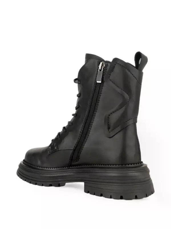 LINDA BAUMANN Lace-up Panelled Boots
