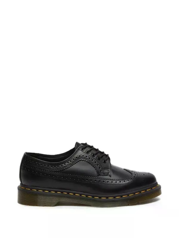 Dr. Martens 3989 Yellow Stitch Brogue-details Derby Shoes - Black