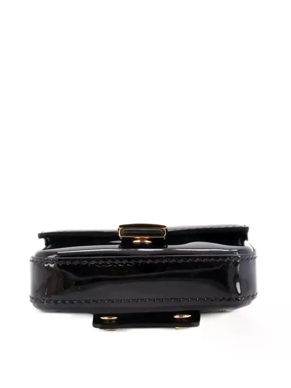 Fendi Patent Nano Crossbody Bag With Chain Strap