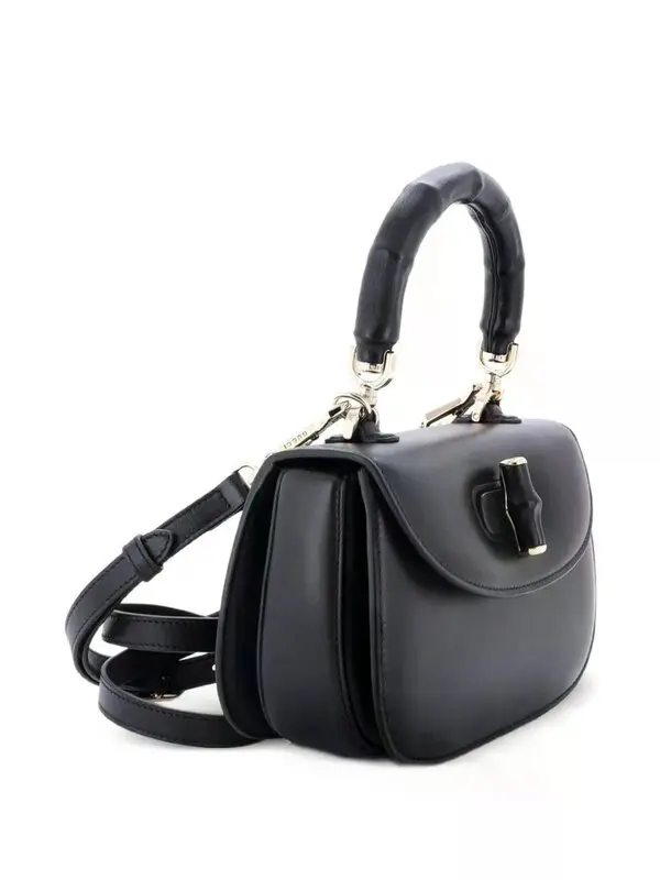 Gucci Bamboo 1947 Leather Small Satchel - Black