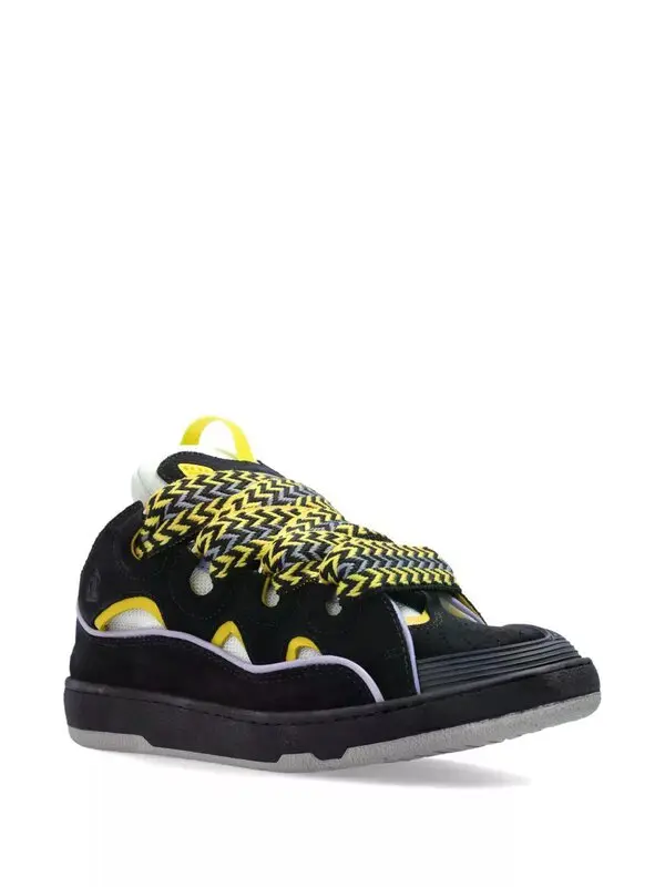 LANVIN Curb Oversized-lace Sneakers