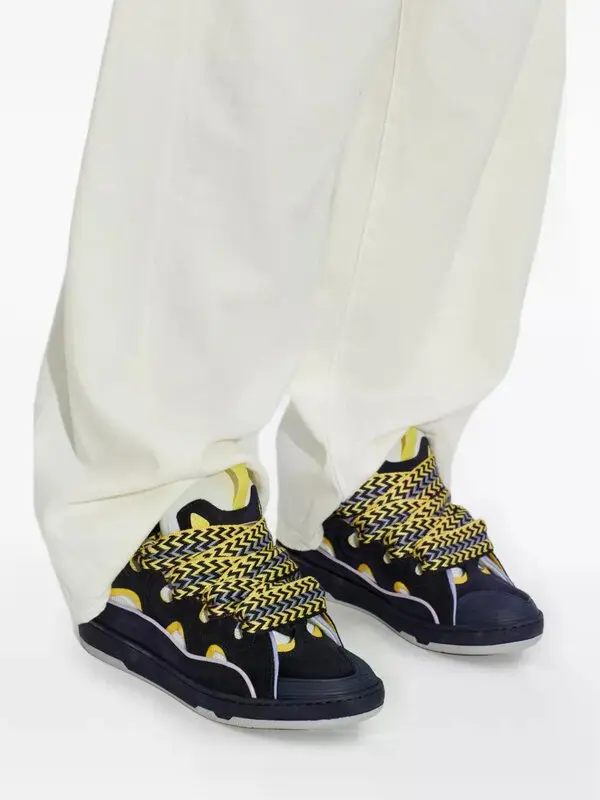 LANVIN Curb Oversized-lace Sneakers