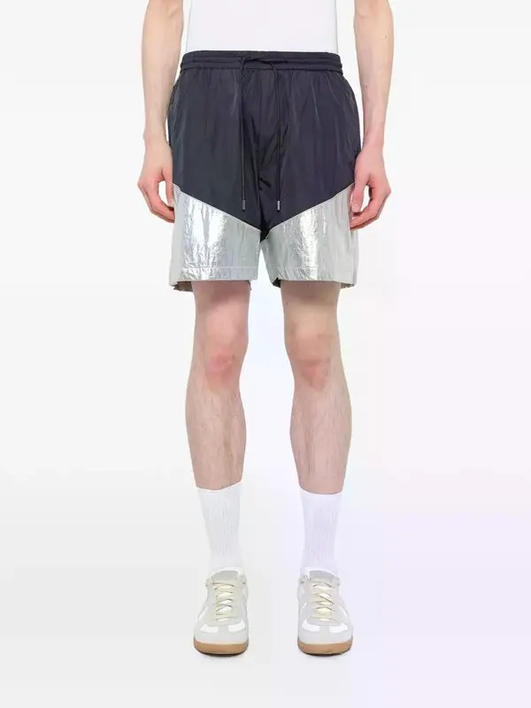 JUUN.J Metallic-panel Drawstring Shorts