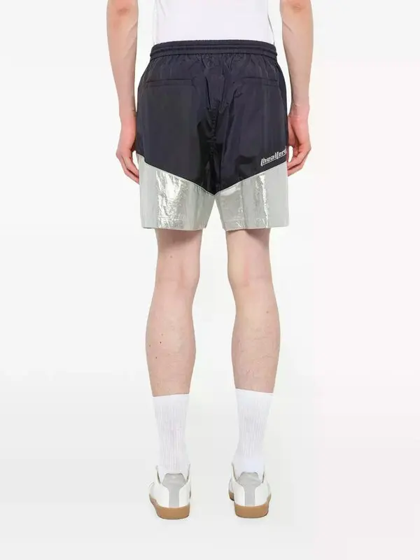 JUUN.J Metallic-panel Drawstring Shorts