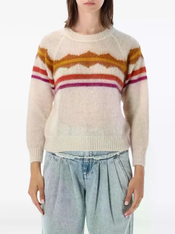 MARANT ETOILE Monette Raglan-sleeve Sweater - Neutrals