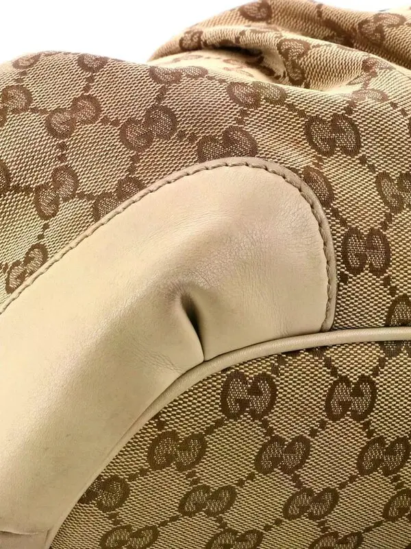 Gucci Sukey Top Handle Gg Canvas With Leather Medium Satchel