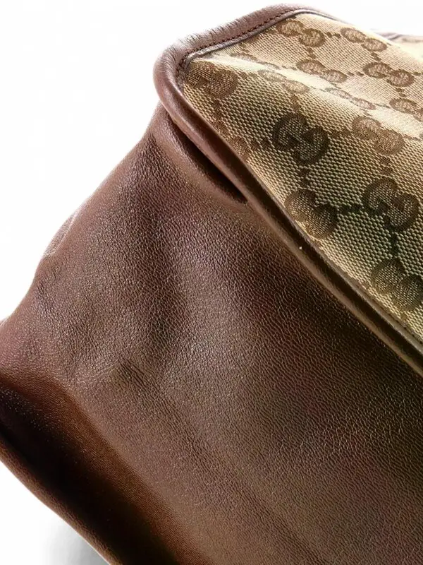 Gucci Horsebit 1955 Gg Canvas Leather Medium Tote Bag - Brown