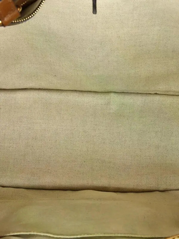 Gucci Horsebit 1955 Gg Canvas Leather Medium Tote Bag - Brown