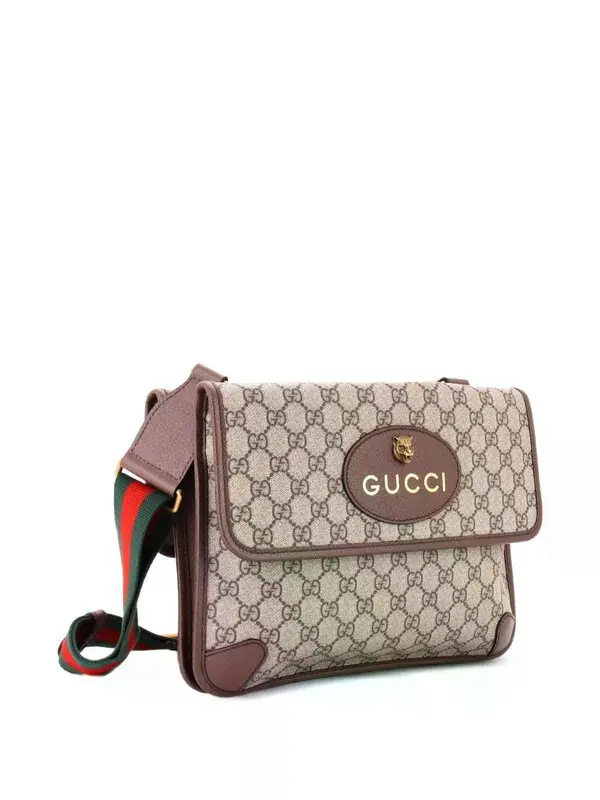 Gucci Gg Coated Canvas Medium Flap Messenger Bag