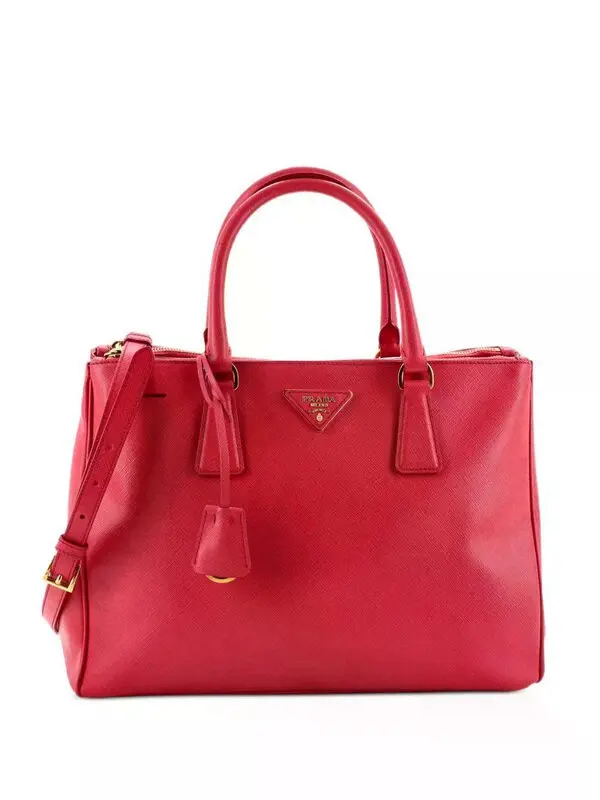 Prada Lux Saffiano Leather Medium Tote Bag - Pink