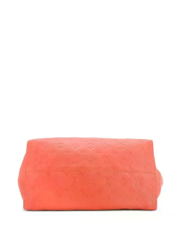 LOUIS VUITTON Monogram Empreinte Leather Pm Lumineuse Tote Bag - Red