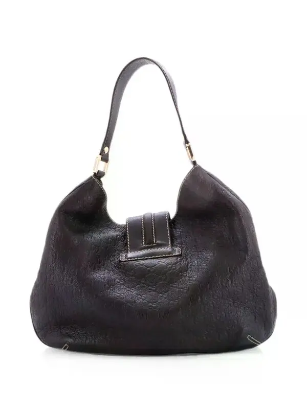Gucci New Ladies Web Guccissima Leather Medium Hobo Bag - Brown