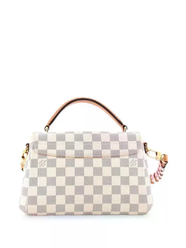 LOUIS VUITTON Croisette Handbag Damier With Braided Detail Shoulder Bag - Pink