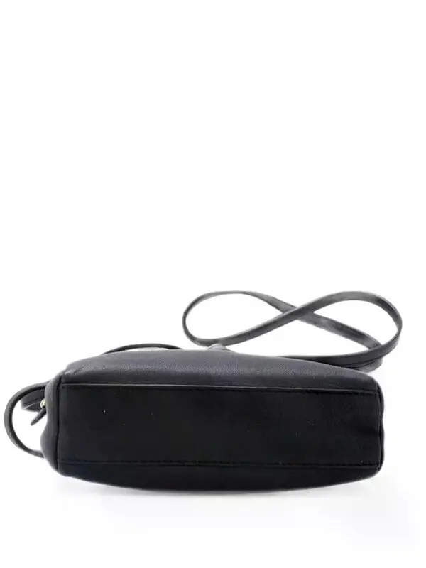 Fendi Peekaboo Bag Leather Micro Crossbody Bag - Black