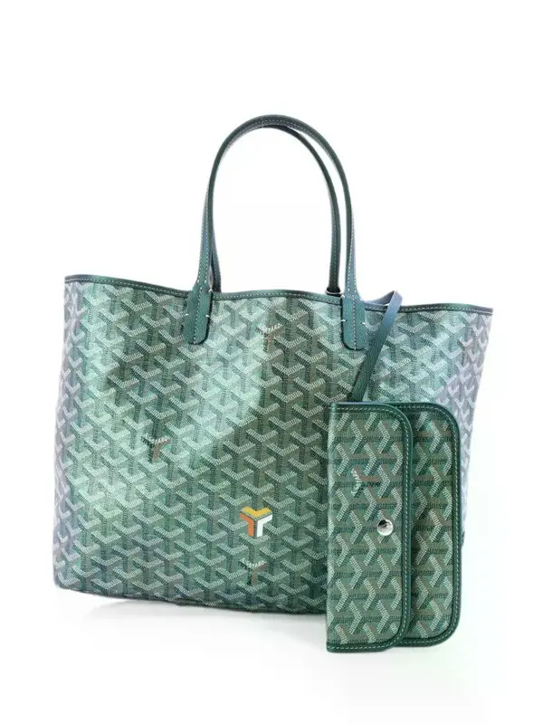 Goyard Saint Louis Iridescent Coated Canvas Pm Tote Bag - Green