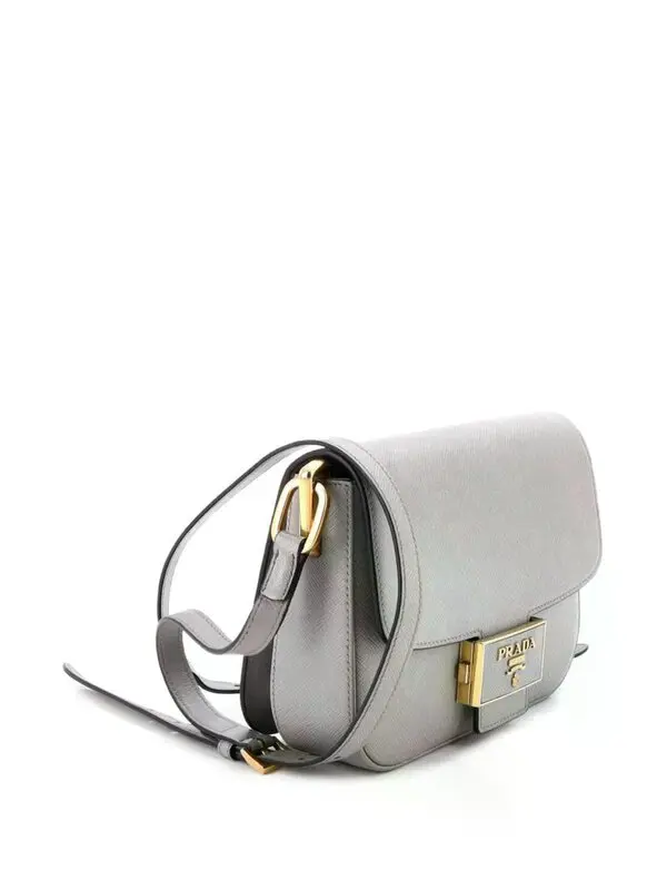 Prada Embleme Flap Bag Saffiano Leather Small Shoulder Bag