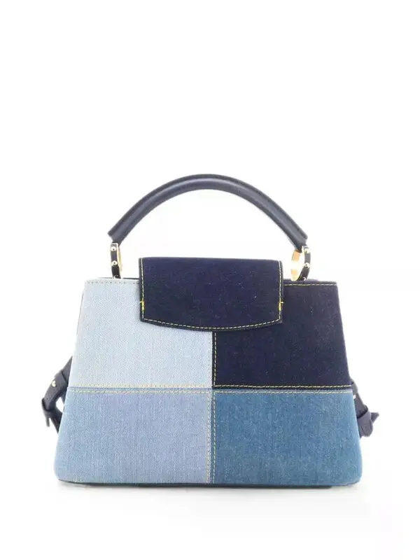 LOUIS VUITTON Capucines Bag Patchwork Denim Bb Satchel