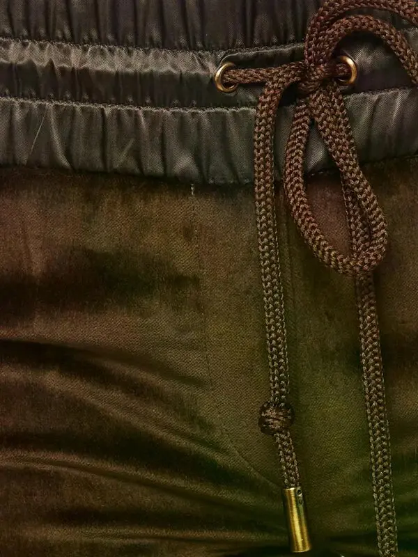 Dolce & Gabbana Velvet Satin-trimmed Trousers