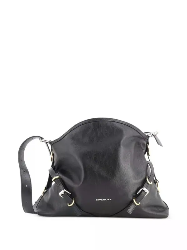 Givenchy Voyou Leather Medium Hobo Bag - Black