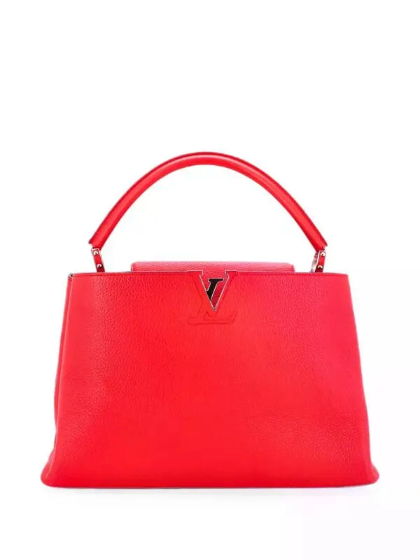 LOUIS VUITTON Capucines Bag Leather Gm Satchel - Red