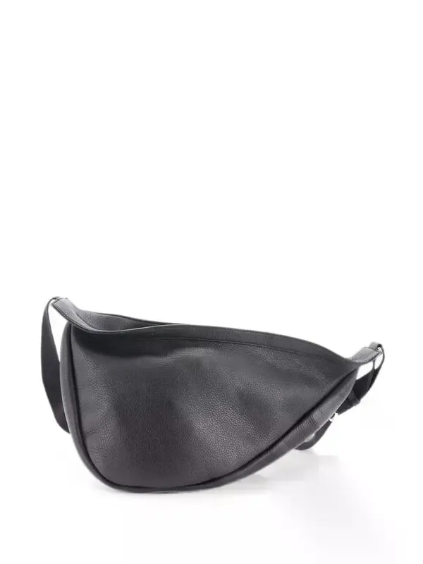 THE ROW Slouchy Banana Bag Leather Large Crossbody Bag - Black