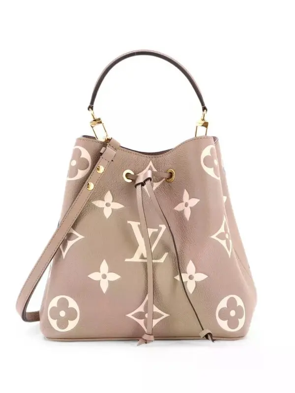 LOUIS VUITTON Neonoe Handbag Bicolor Monogram Empreinte Giant Mm Bucket Bag - Grey