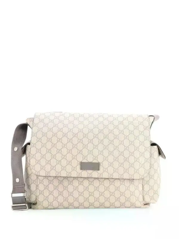 Gucci Diaper Bag Gg Coated Canvas Crossbody Bag