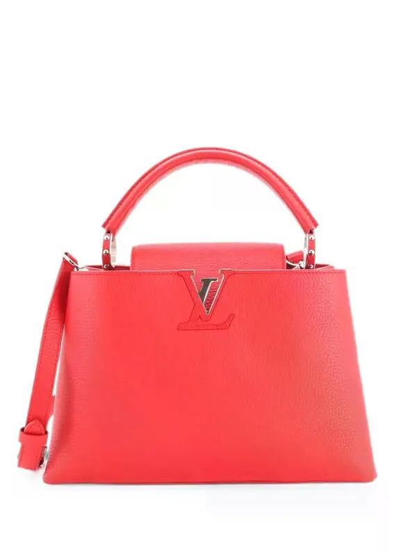 LOUIS VUITTON Capucines Bag Leather Pm Satchel