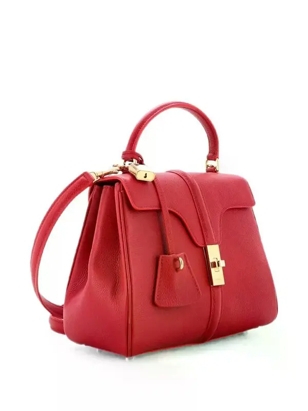 Celine 16 Top Handle Bag Grained Calfskin Small Satchel