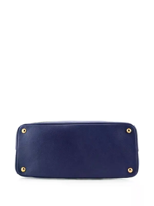 Prada Double Zip Lux Saffiano Leather Medium Tote Bag