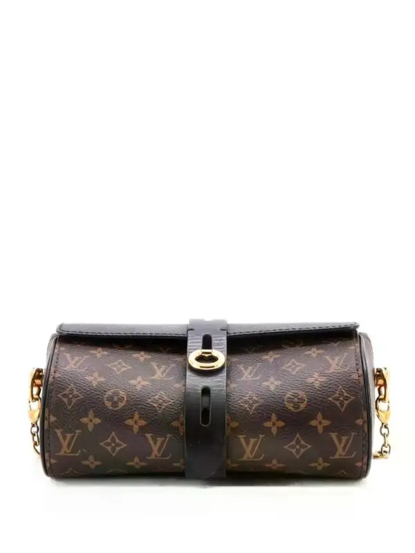 LOUIS VUITTON Glasses Case Handbag Monogram Canvas And Epi Leather Clutch Bag - Black