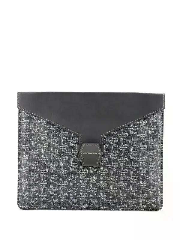 Goyard Camondo Horizontal Ii Coated Canvas Mm Clutch Bag - Grey