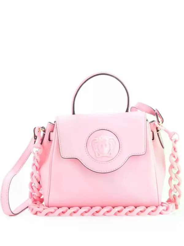 Versace La Medusa Top Handle Bag Leather Small Satchel - Pink