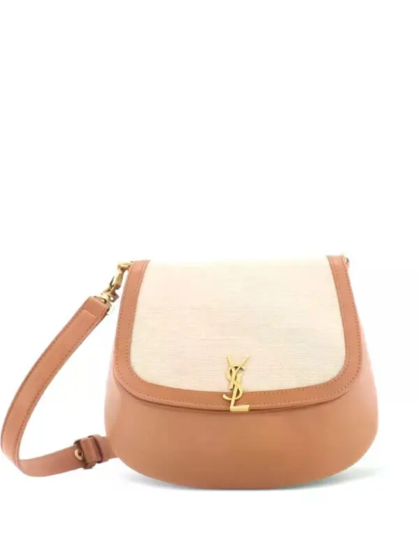 Saint Laurent Voltaire Leather And Canvas Mini Satchel