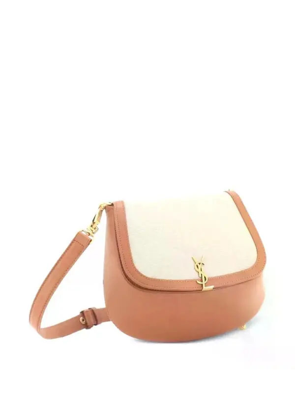Saint Laurent Voltaire Leather And Canvas Mini Satchel