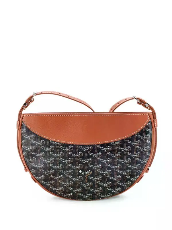 Goyard Hirondelle Coated Canvas And Leather Shoulder Bag - Brown
