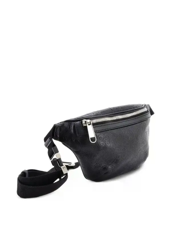 Gucci Gg Embossed Perforated Leather Belt Bag