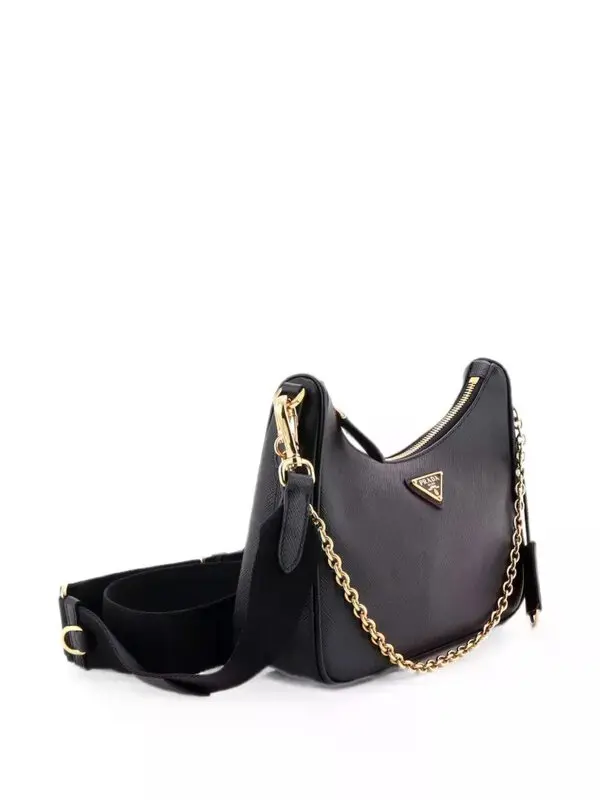 Prada Re-edition 2005 Shoulder Bag Saffiano Leather Small Crossbody Bag - Black