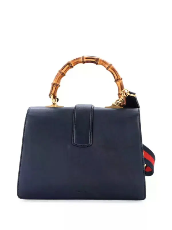 Gucci Dionysus Bamboo Top Handle Bag, Colorblock Leather Medium Satchel - Blue