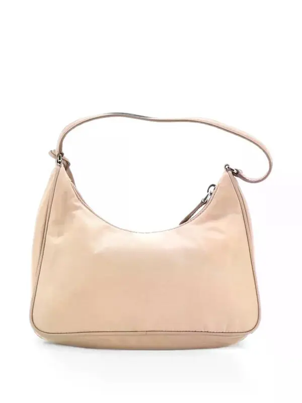 Prada Re-edition 2005 Tessuto With Saffiano Leather Mini Hobo Bag - Neutrals