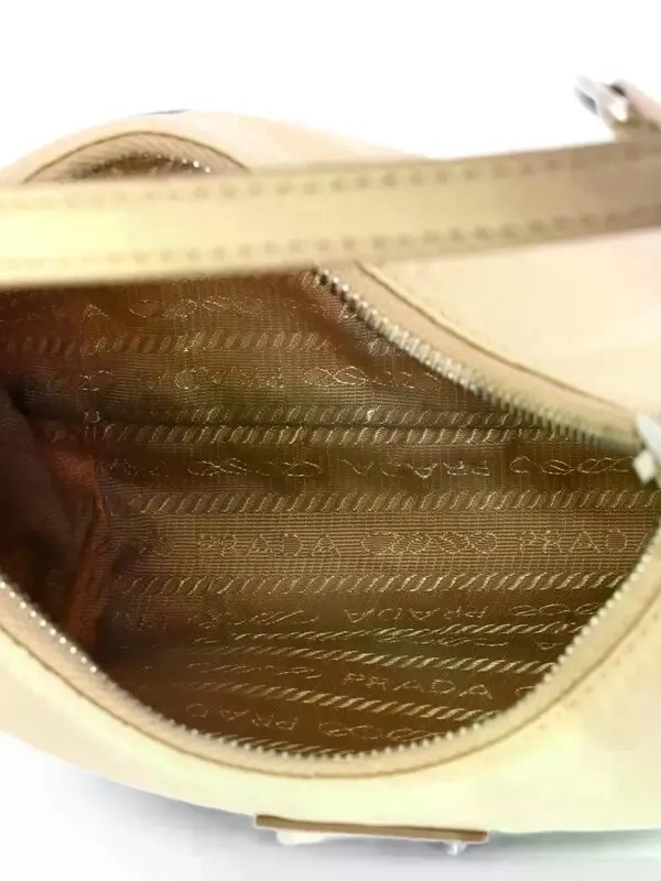 Prada Re-edition 2005 Tessuto With Saffiano Leather Mini Hobo Bag - Neutrals