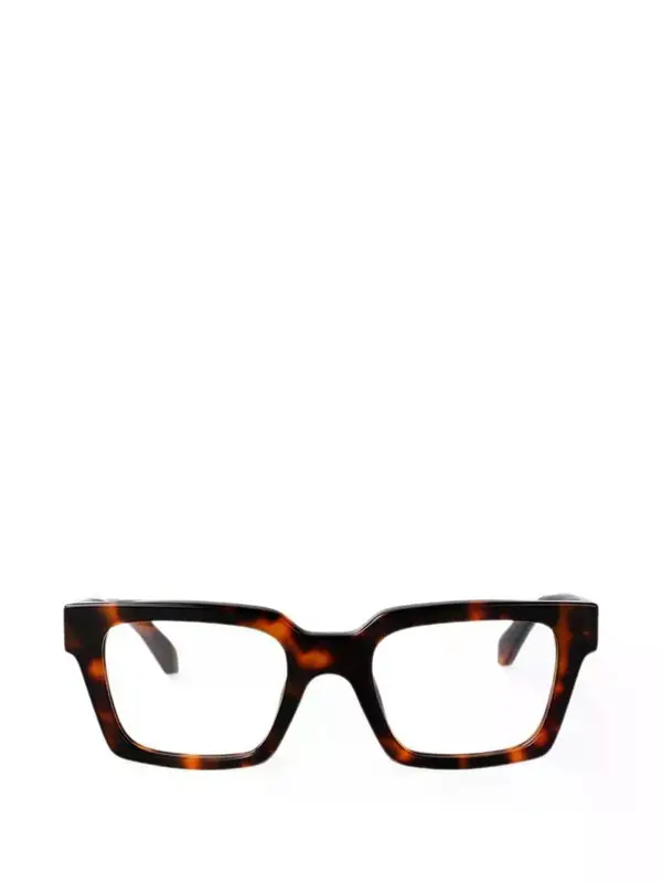 Off-White Arrows Logo-detail Square-frame Glasses - Brown