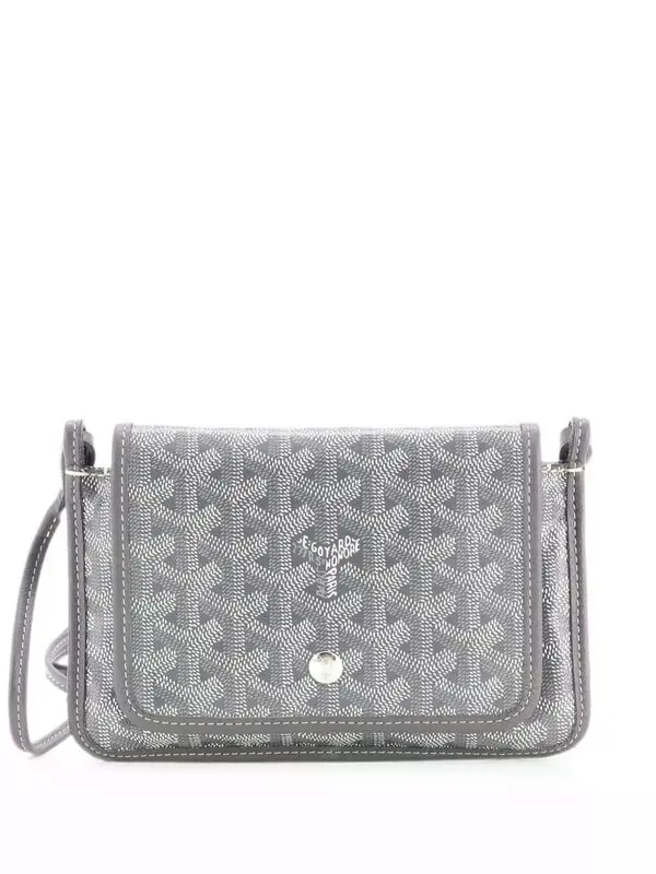 Goyard Plumet Clutch Wallet Coated Canvas Crossbody Bag - Grey