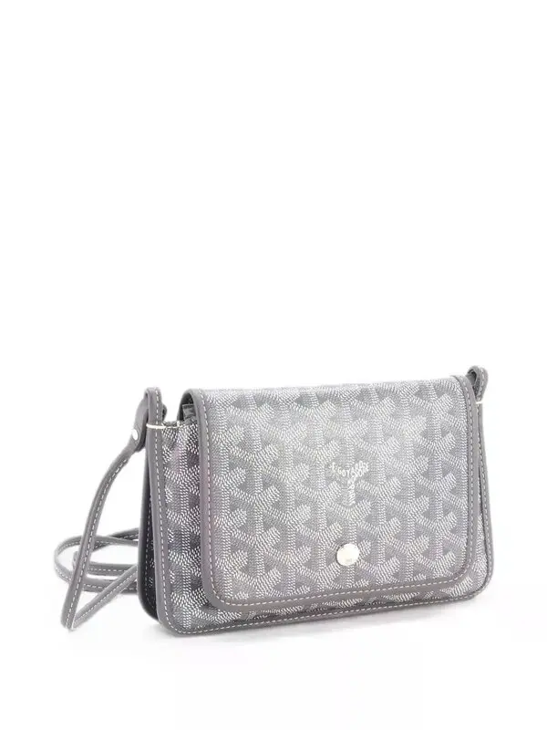 Goyard Plumet Clutch Wallet Coated Canvas Crossbody Bag - Grey